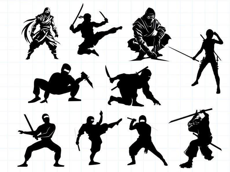 Ninja SVG Bundle, Ninja Cricut, Ninja Silhouette, Ninja Cut File, Ninja ...