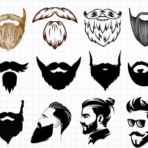 Beard SVG Bundle, Beard PNG Bundle, Beard Clipart, Beard SVG Cut Files ...