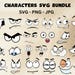 Characters SVG ,emotions Characters Svg ,cute Character Bundle Svg ...