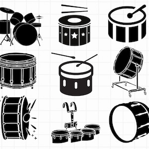 Bass Drum SVG Bundle, Music Svg, Drum Clipart, Svg Files for Cricut ...