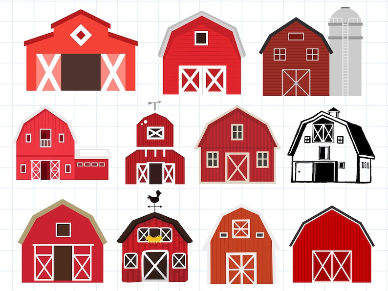 Barn SVG, Barn Cut Files, Barn Silhouette, Barn Clipart, Rustic Barn ...
