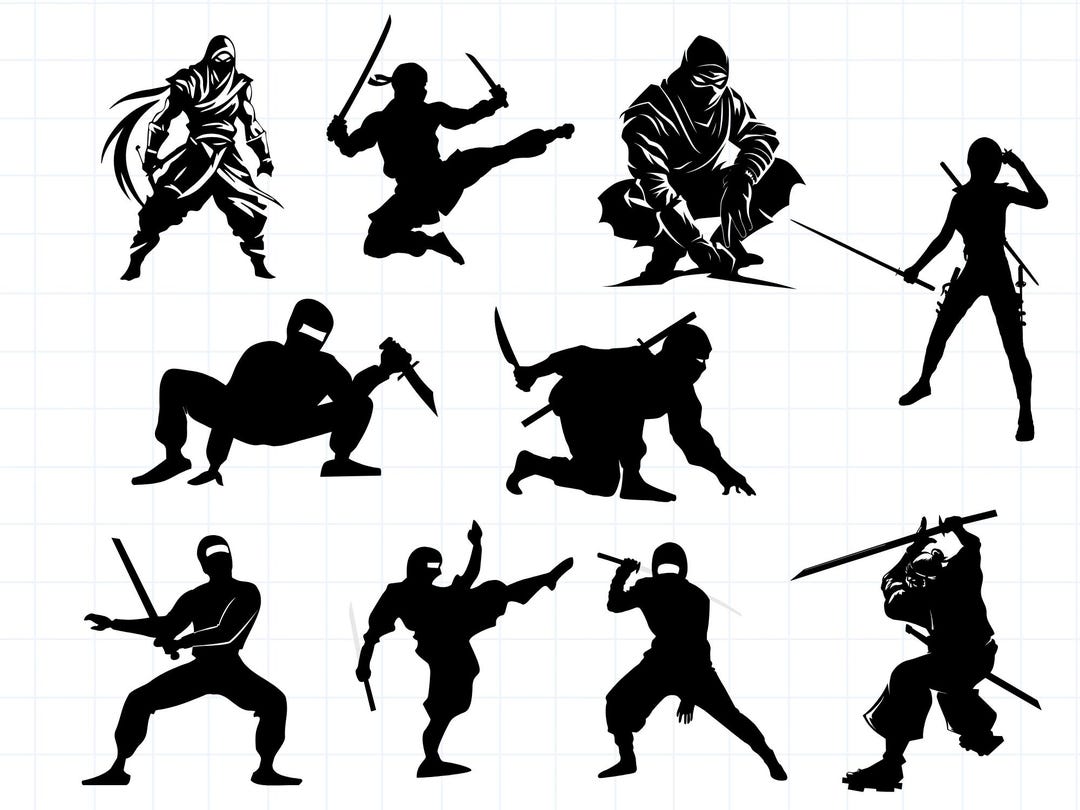 Ninja SVG Bundle, Ninja Cricut, Ninja Silhouette, Ninja Cut File, Ninja ...