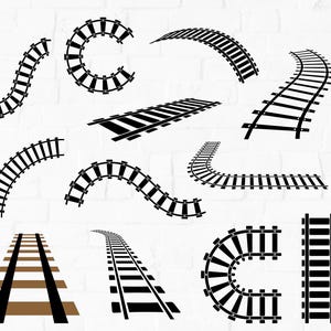 Train Tracks SVG Bundle, Train Tracks Vector, Train Tracks Design ...