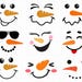 Snowman Faces Svg Snowman Svg Snowman Clipart Christmas Svg Snowman Cut ...