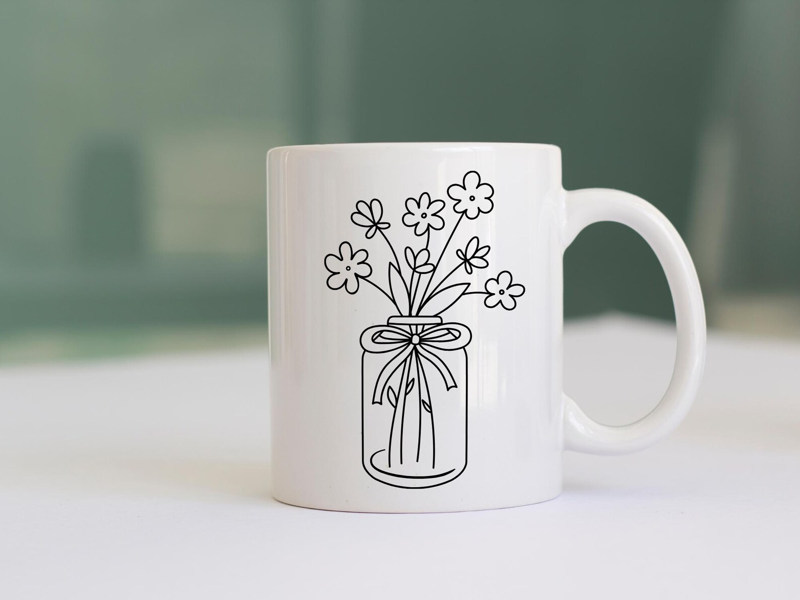 Flower Vase SVG File, Flower SVG Files, Flower Cut Files, Floral Vase ...