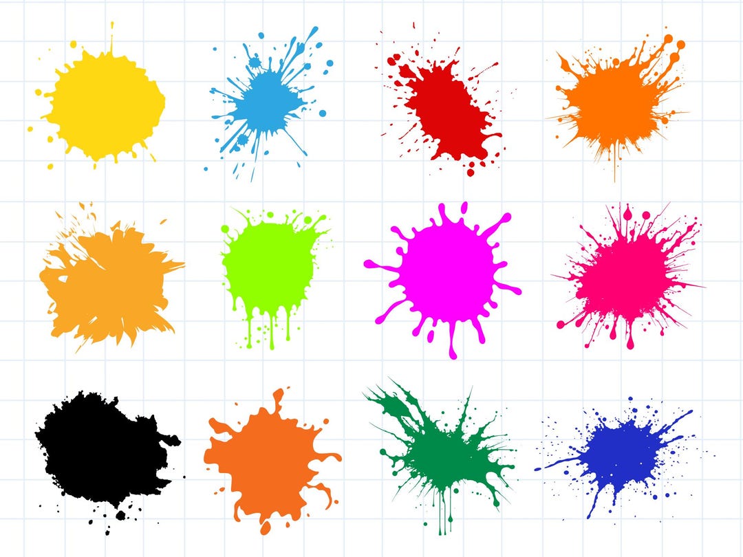 Paint Splatter SVG, Paint Splats Svg, Paint Svg, Clipart, Vector, Ink ...