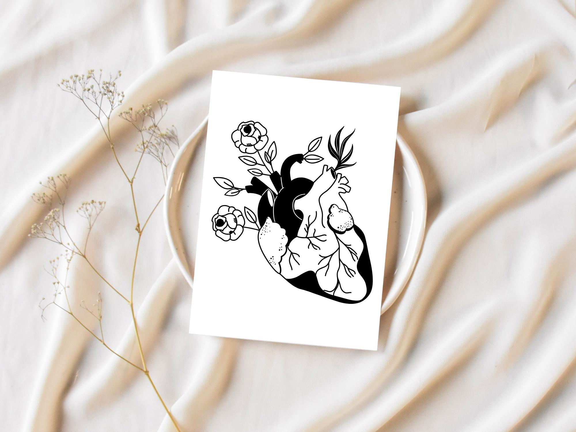 Heart Svg Bundle, Human Heart Svg, Anatomical Heart Svg, Anatomical ...