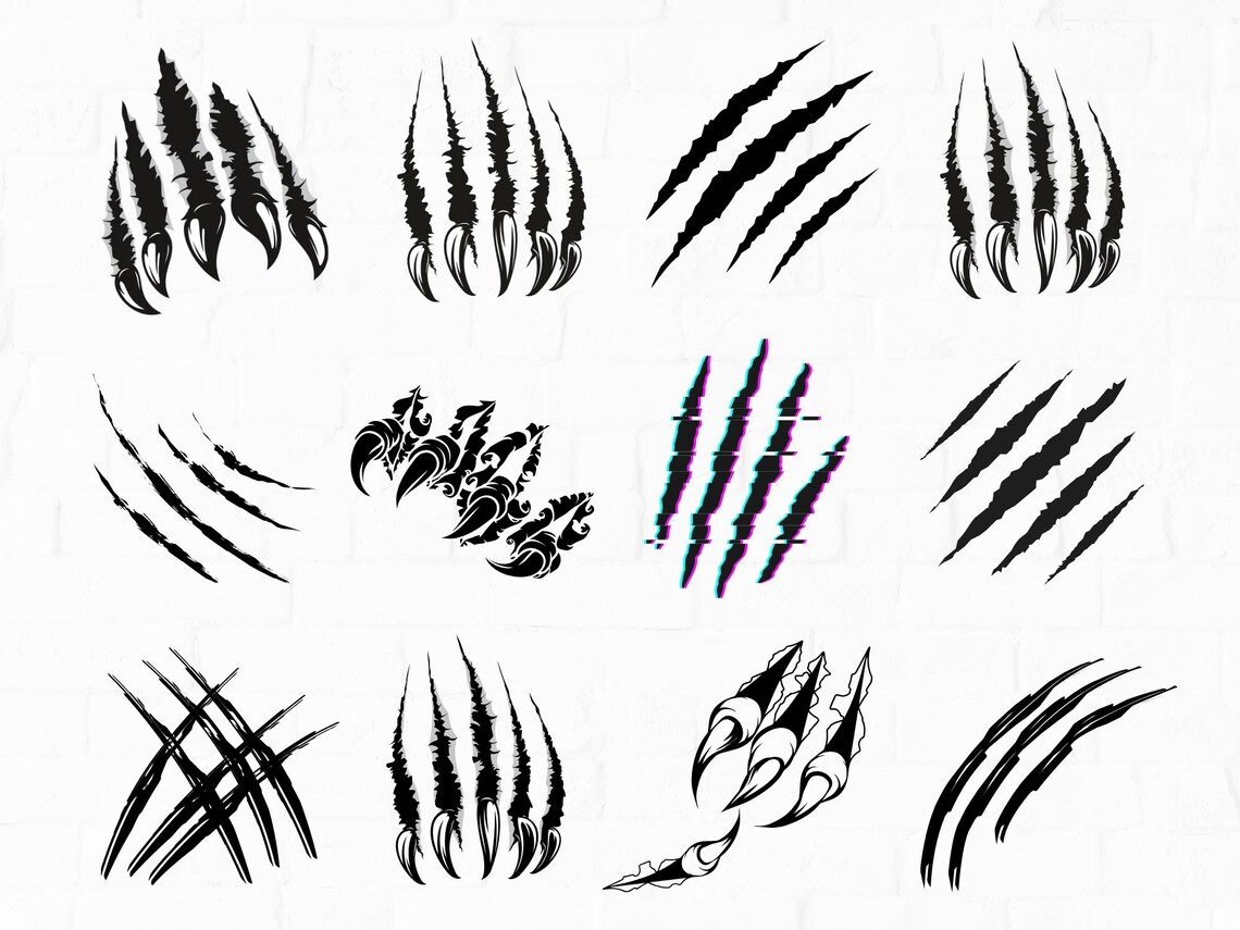 Claw SVG Bundle, Claw PNG Bundle, Claw Clipart, Dino Claw, Marks Svg ...