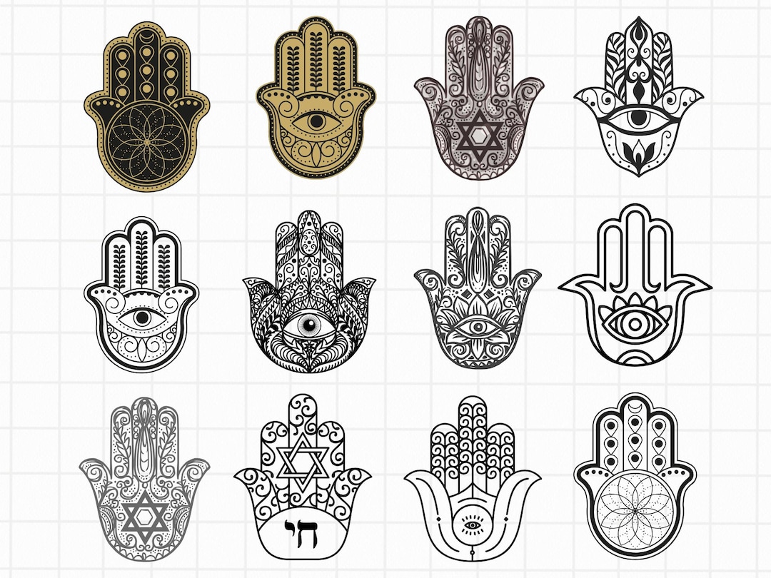 Hamsa SVG Bundle, Hamsa Hand Svg, Hamsa Png, Hamsa Clipart, Hand of ...
