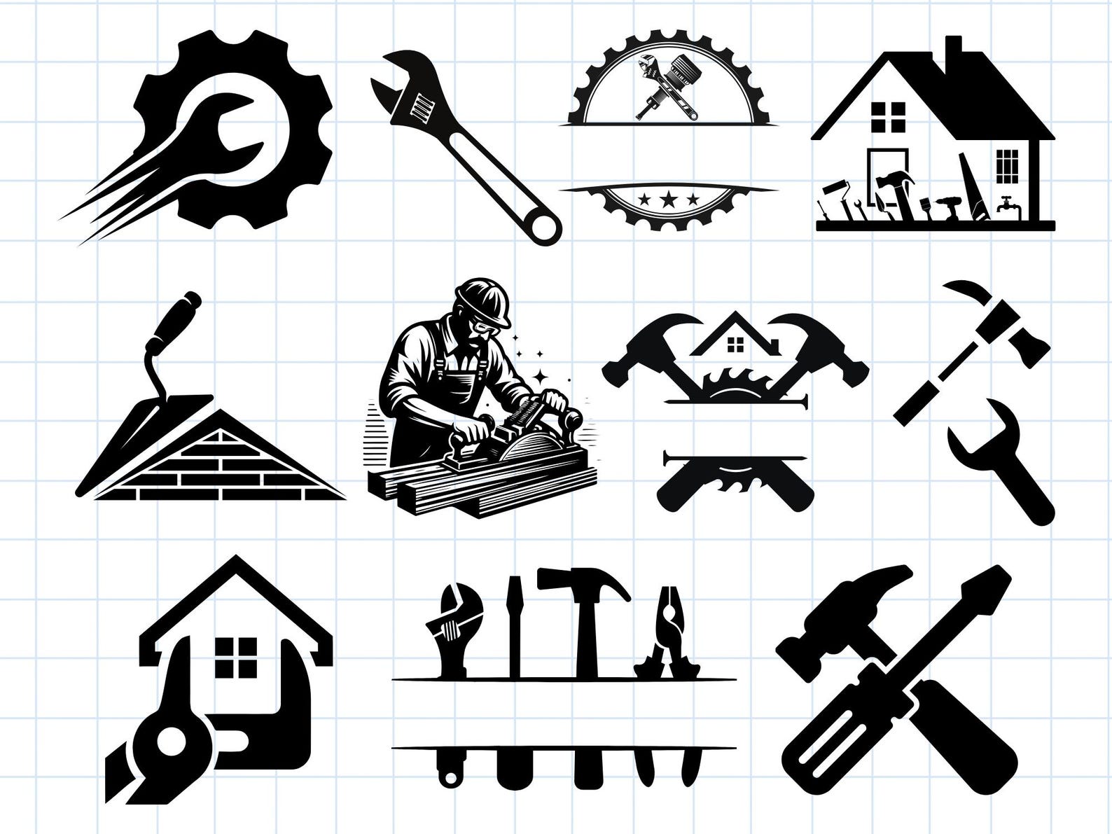 Tools Monogram, Tool Box Svg, Repair Tools Svg, Handyman Svg, Tools ...