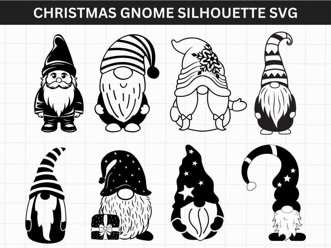 Christmas Gnome Bundle Svg,png,pdf Christmas Doodle, Gnomes Merry ...