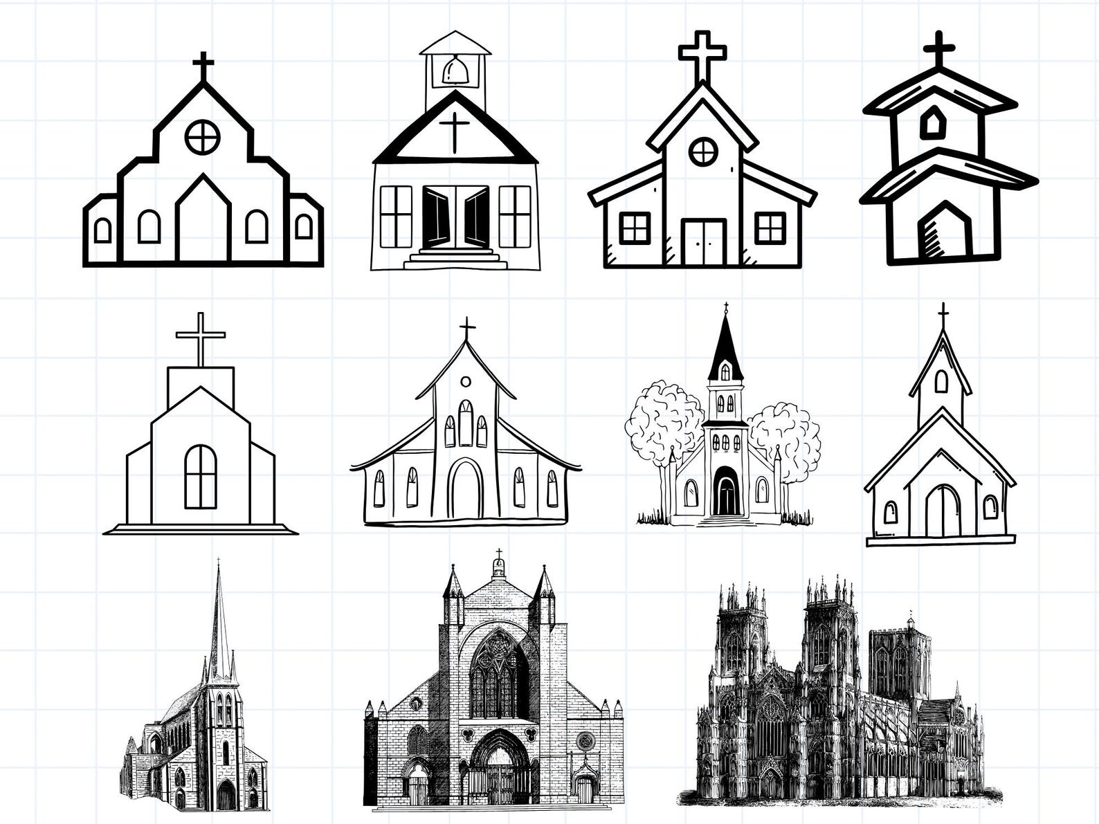 Church SVG, Church Cricut, Church Silhouette, Church Cut File ...