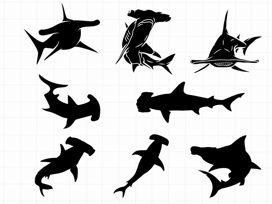 Hammerhead Shark Clipart SVG, Hammerhead Svg, Hammerhead Cricut ...