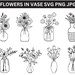 Flower Vase SVG File, Flower SVG Files, Flower Cut Files, Floral Vase ...