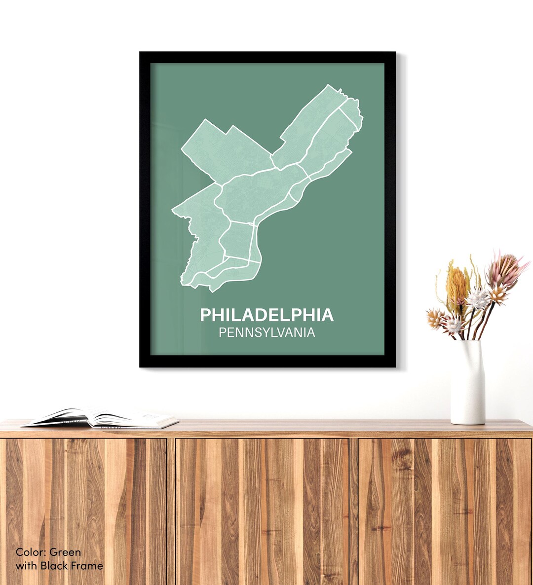 Philadelphia Map, City Map, Philadelphia Decor, Philadelphia Wall Art ...
