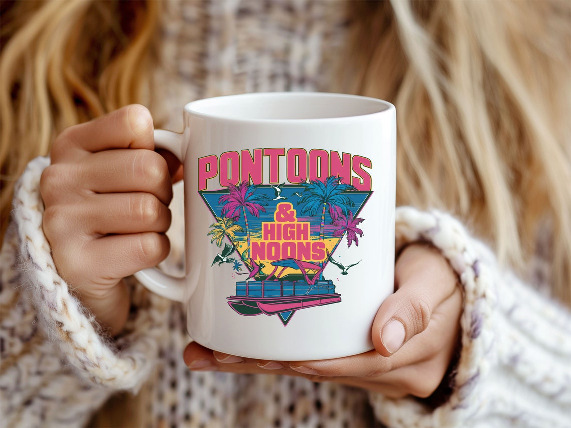 Pontoons and High Noons PNG, Pontoon Png, Lake Png, Lake Shirt Png ...