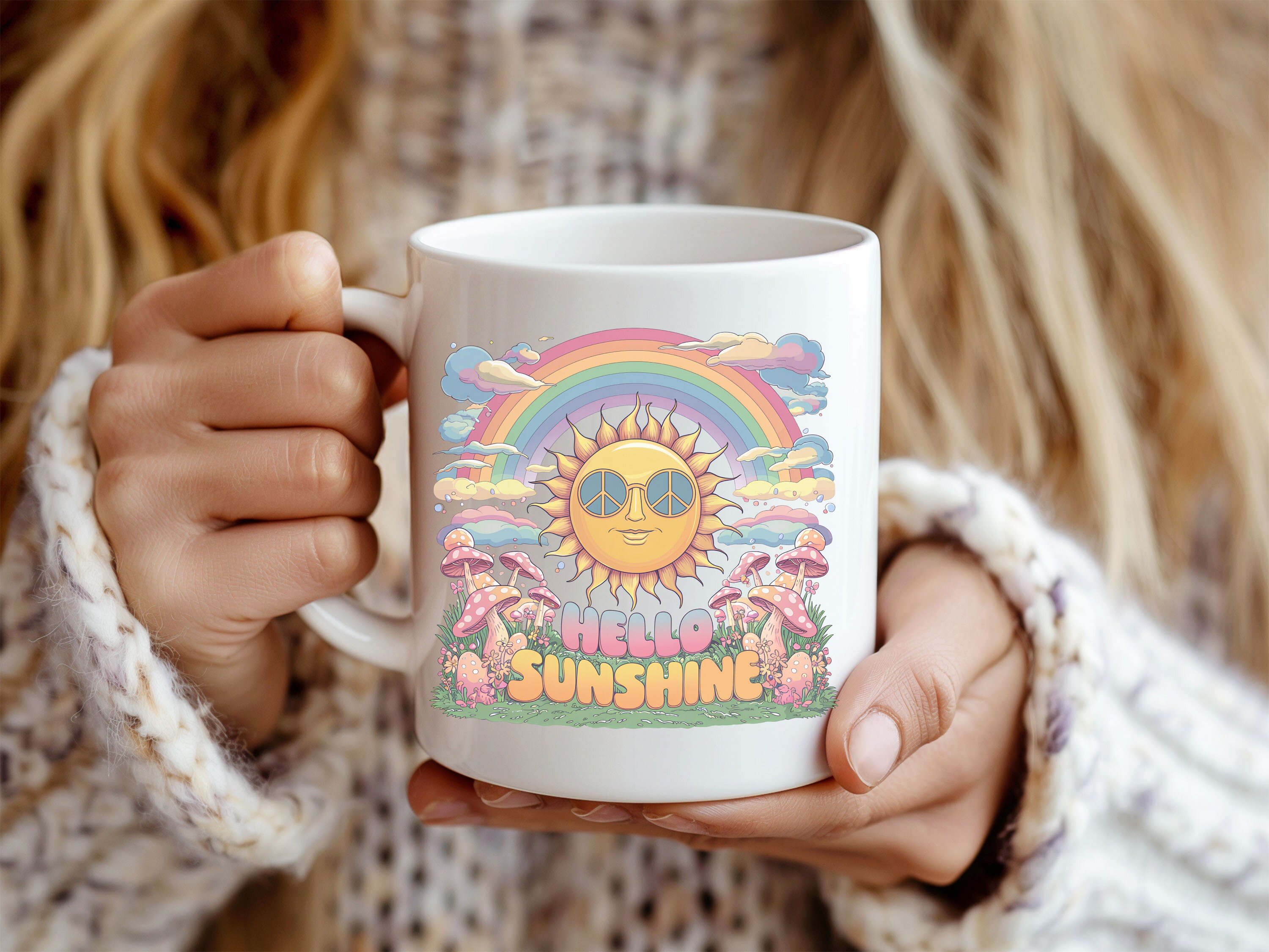 Hello Sunshine PNG, Hippie Design Png, Summer Design Png, Boho Png ...