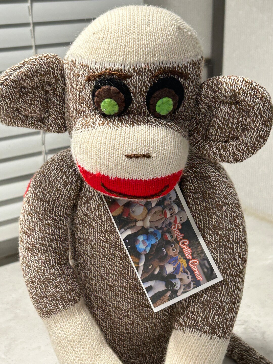 Original Red Heel Sock Monkey With Red Heart. - Etsy