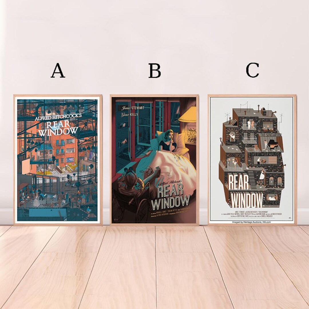 Rear Window (1954),movie Poster,high Quality Canvas Print, Wall Art ...