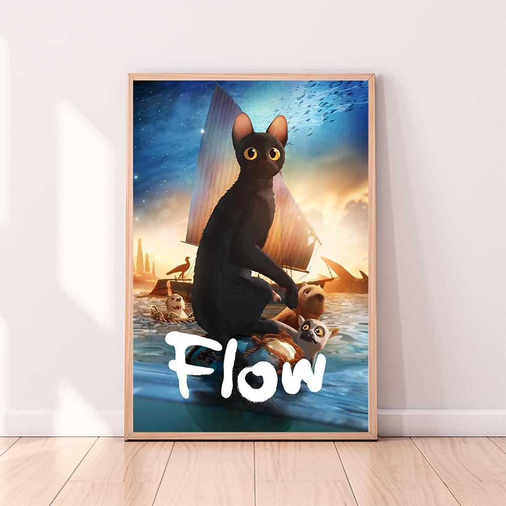 Flow,movie Poster,high Quality Canvas Print, Wall Art, Room Decor, Art ...