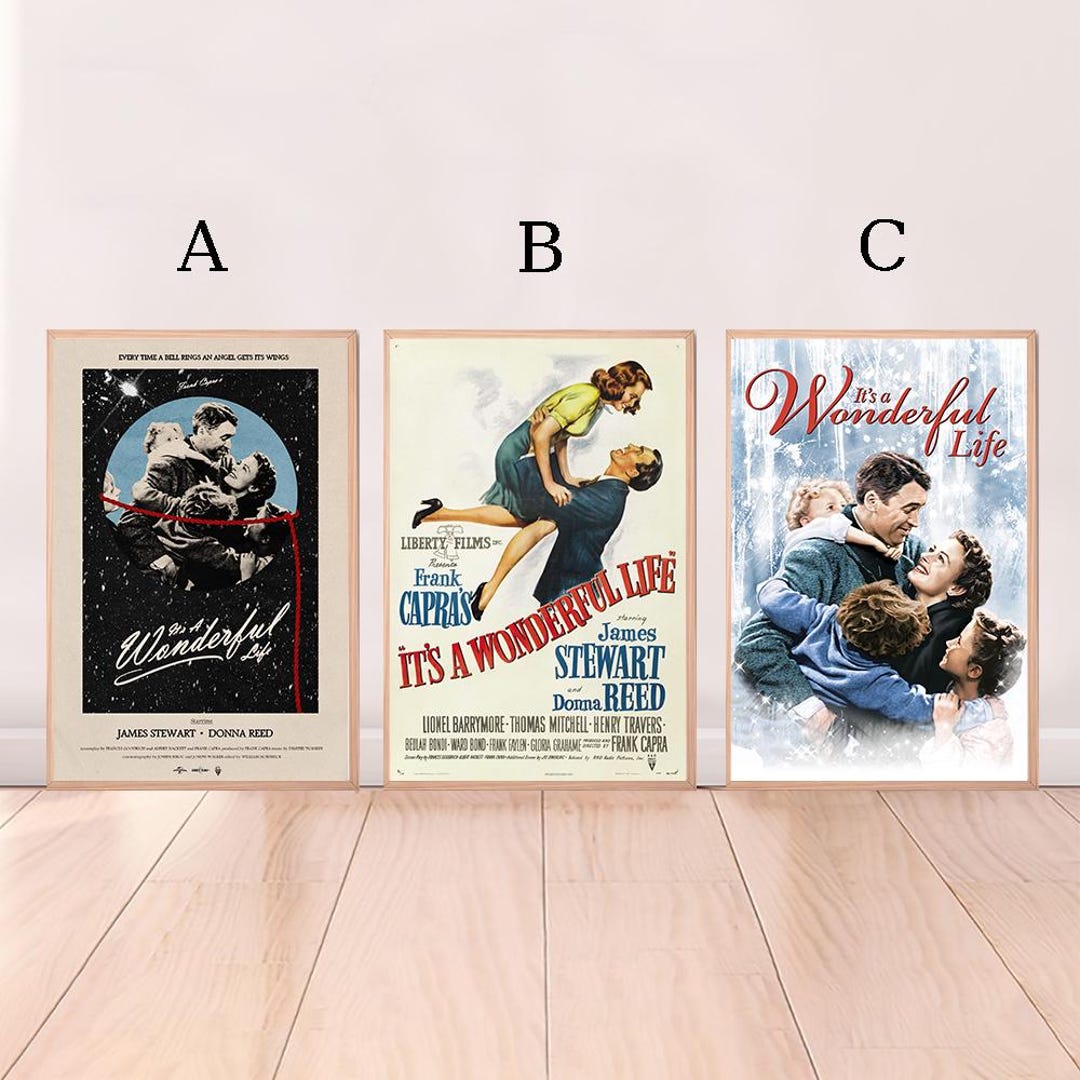 It's a Wonderful Life,movie Poster,high Quality Canvas Print, Wall Art ...
