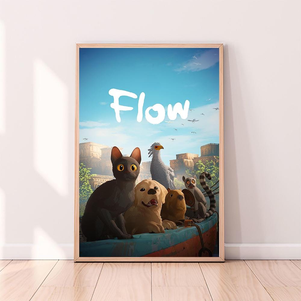 Flow,movie Poster,high Quality Canvas Print, Wall Art, Room Decor, Art ...