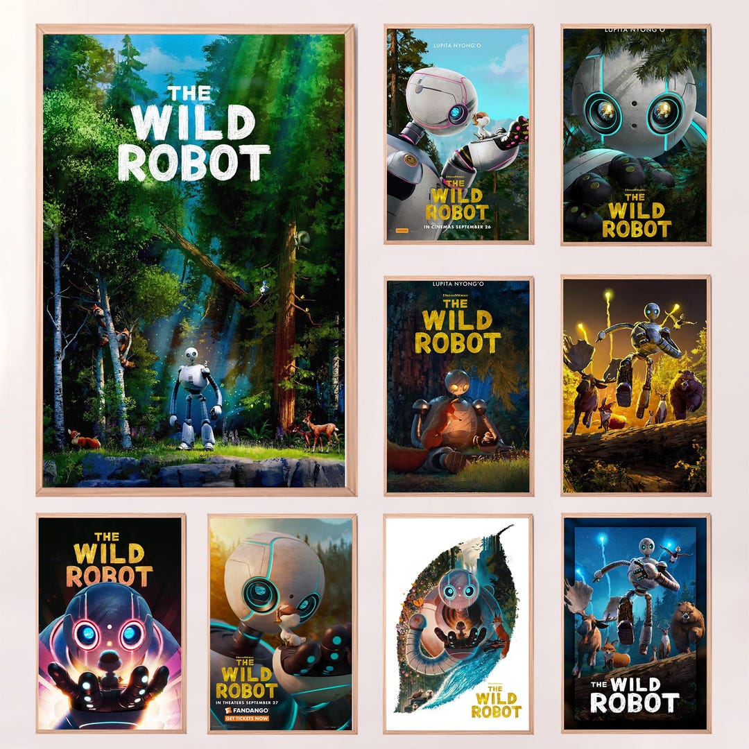 The Wild Robot (2024)movie Poster,high Quality Canvas Print, Wall Art ...
