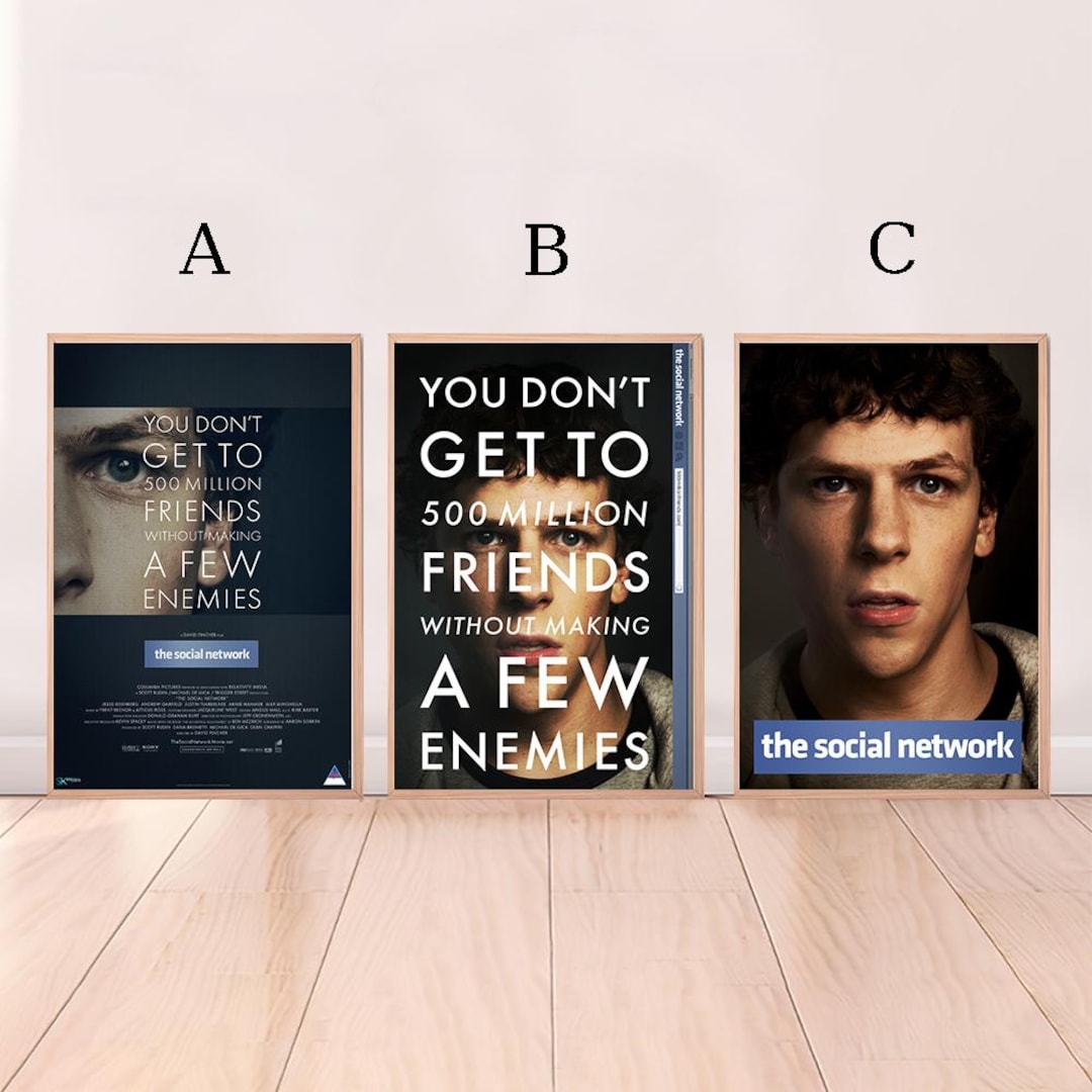 The Social Network,movie Poster,high Quality Canvas Print, Wall Art ...