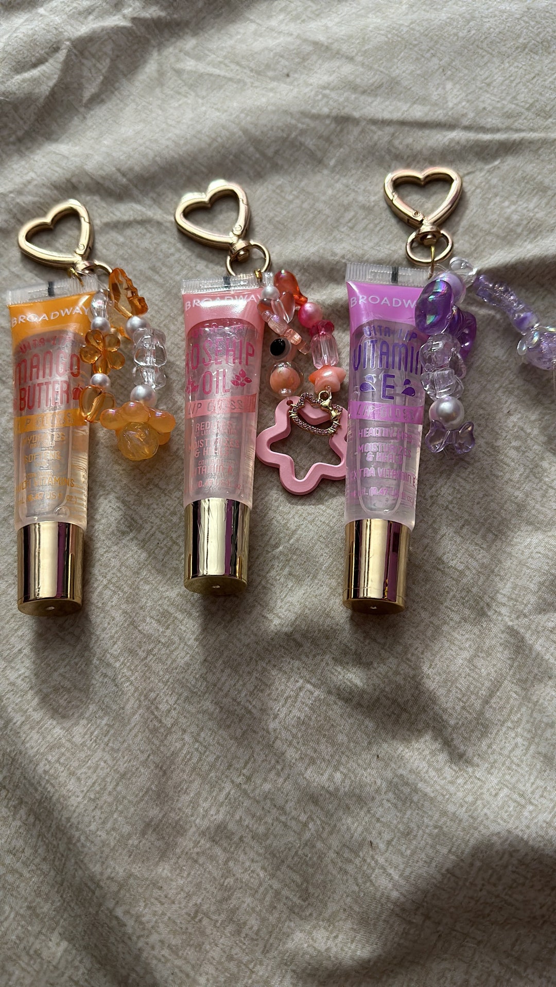 Lipgloss Keychain With Charms - Etsy