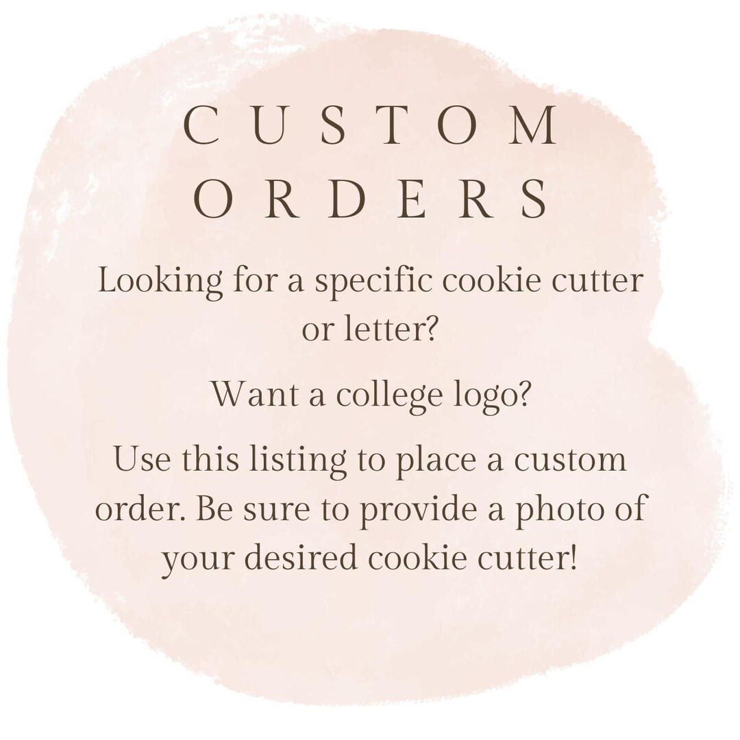 Custom Cookie Cutter | Personalized Letters, Logos, College Designs ...