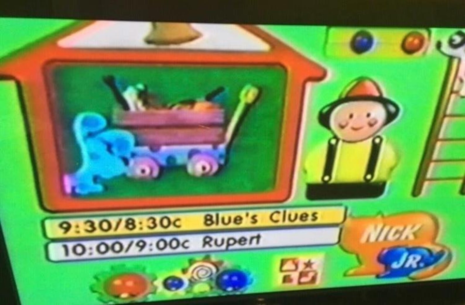 1997 Nick Jr Blue's Clues Muppet Babies Rupert Scarry Commercials VHS ...