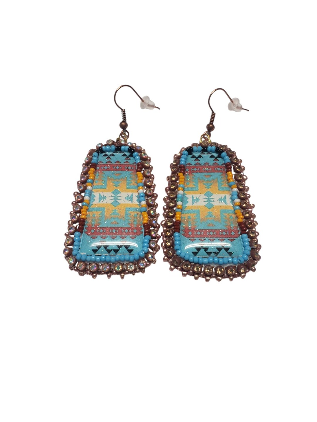 Native American Aztec Seed Beaded Earrings - Etsy