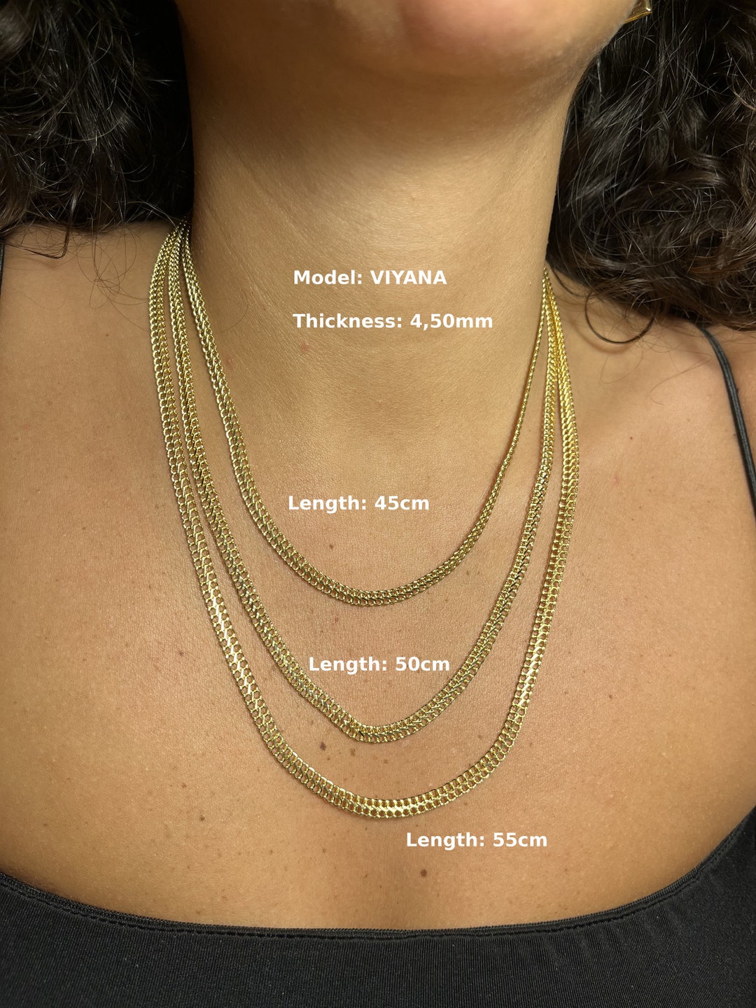 14K Gold Viyana Model Necklaces Gold Chain Viyana Elegant Special - Etsy