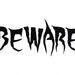 BEWARE Vinyl Decal Halloween Decor Pirate Party Decor - Etsy