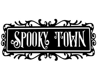 Halloween Town Sign - Etsy
