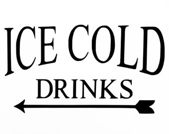 Ice Cold Drinks Sign - Etsy