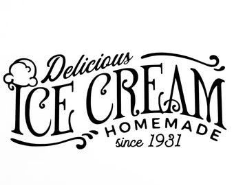 Ice Cream Shop Decal | Etsy