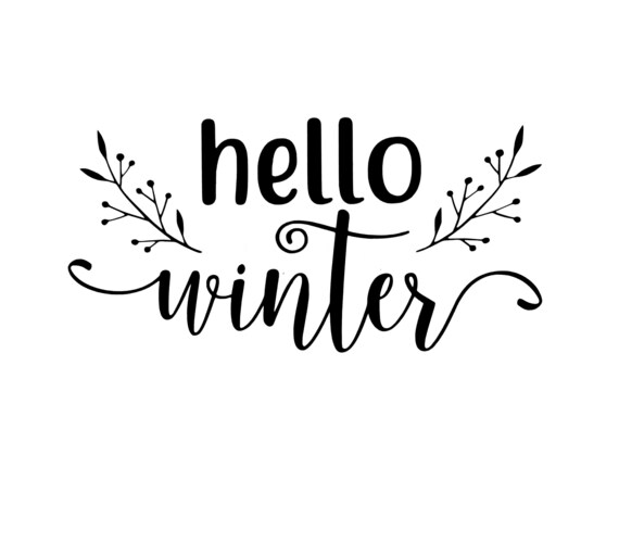 HELLO WINTER Decal DIY Winter Sign Winter Christmas Decor | Etsy
