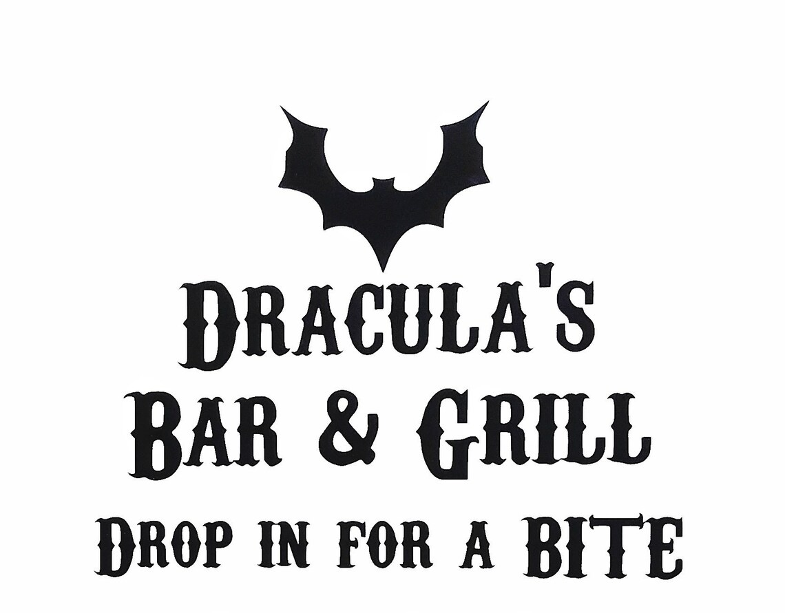 DRACULA Vinyl Decal Halloween Decor Halloween Dracula - Etsy