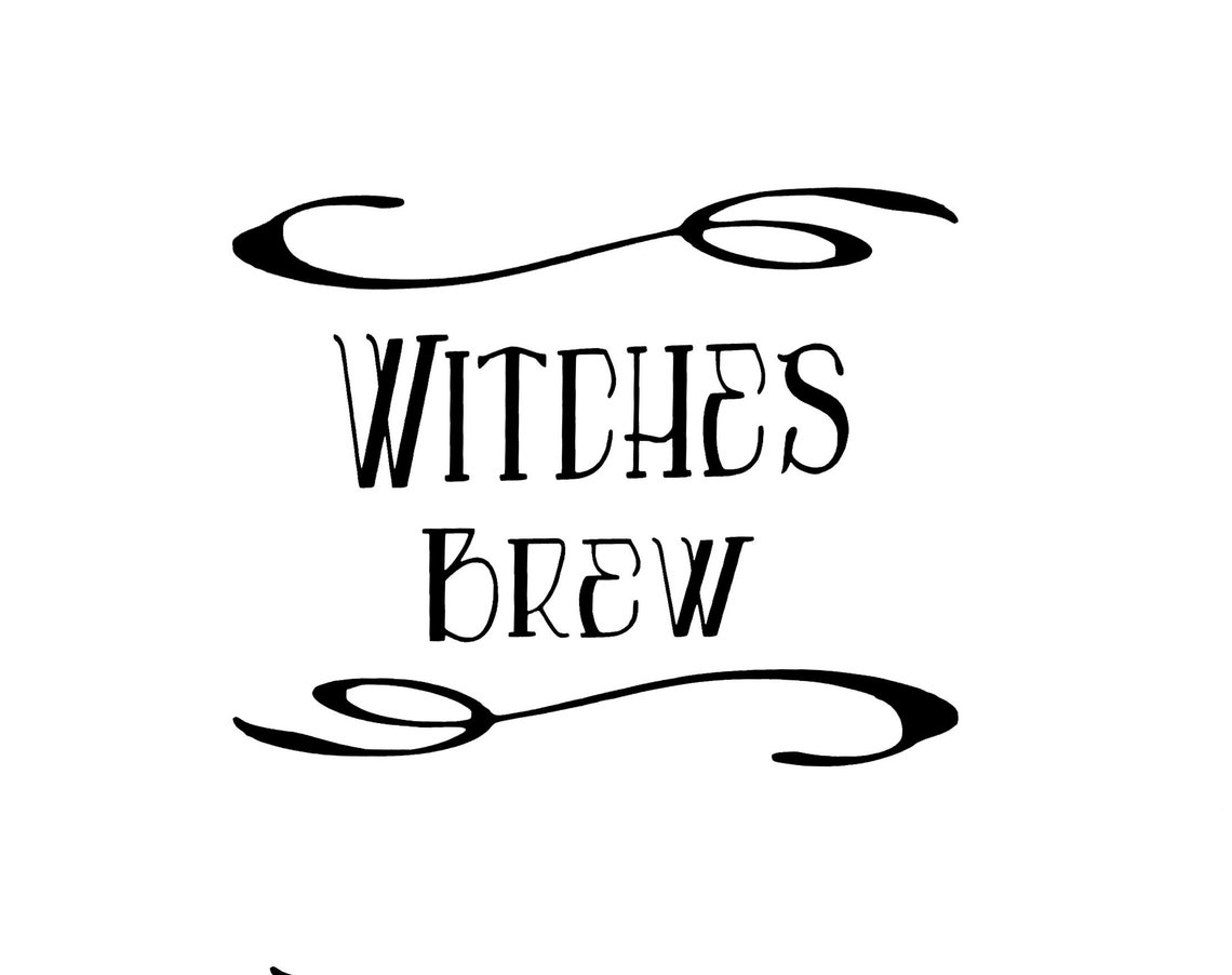 WITCHES BREW Decal Halloween Decal DIY Halloween Sign - Etsy