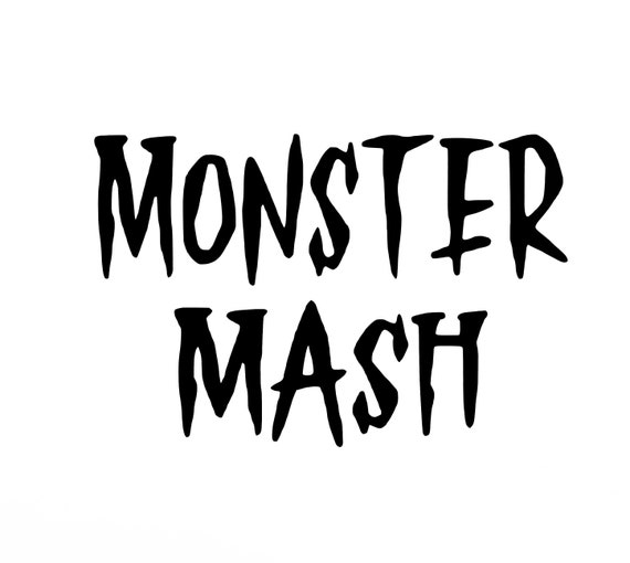 MONSTER MASH Decal Halloween Decal Monster Party Decor - Etsy