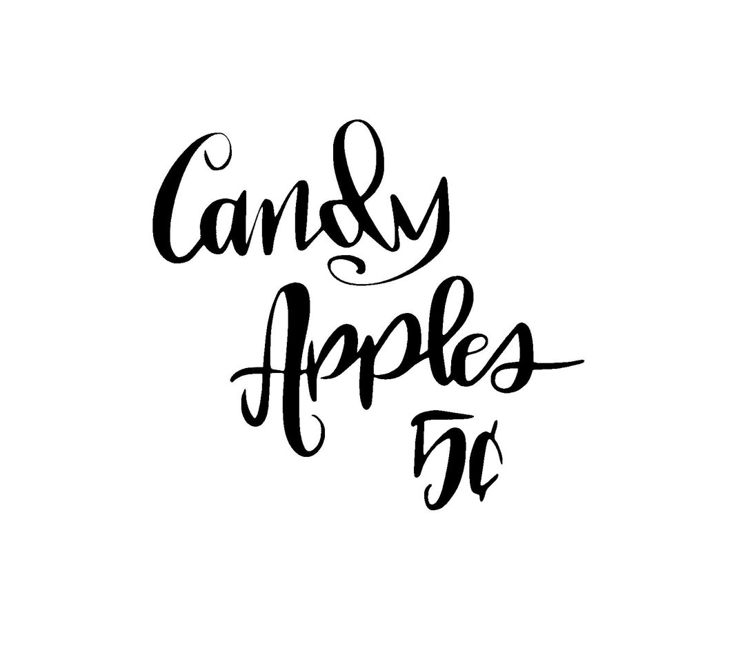 CANDY APPLES Decal Fall Autumn Halloween Decal Apple - Etsy