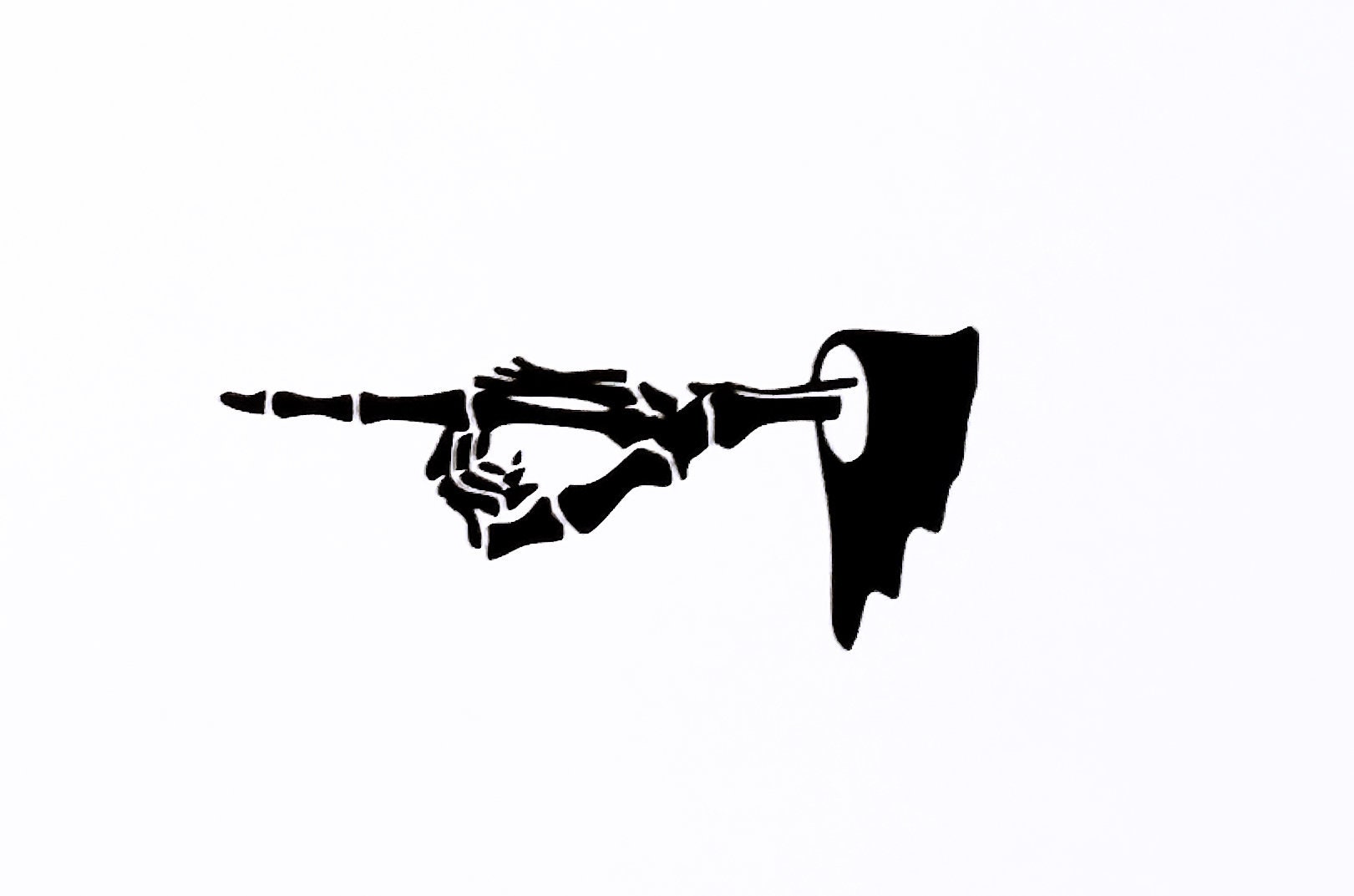 SKELETON HAND Finger Point Vinyl Decal Halloween Decal - Etsy UK