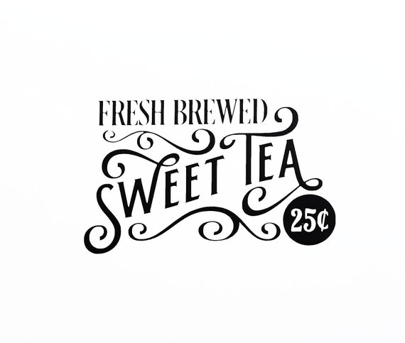 SWEET TEA Vinyl Decal Farmhouse Decor Summertime Decor | Etsy