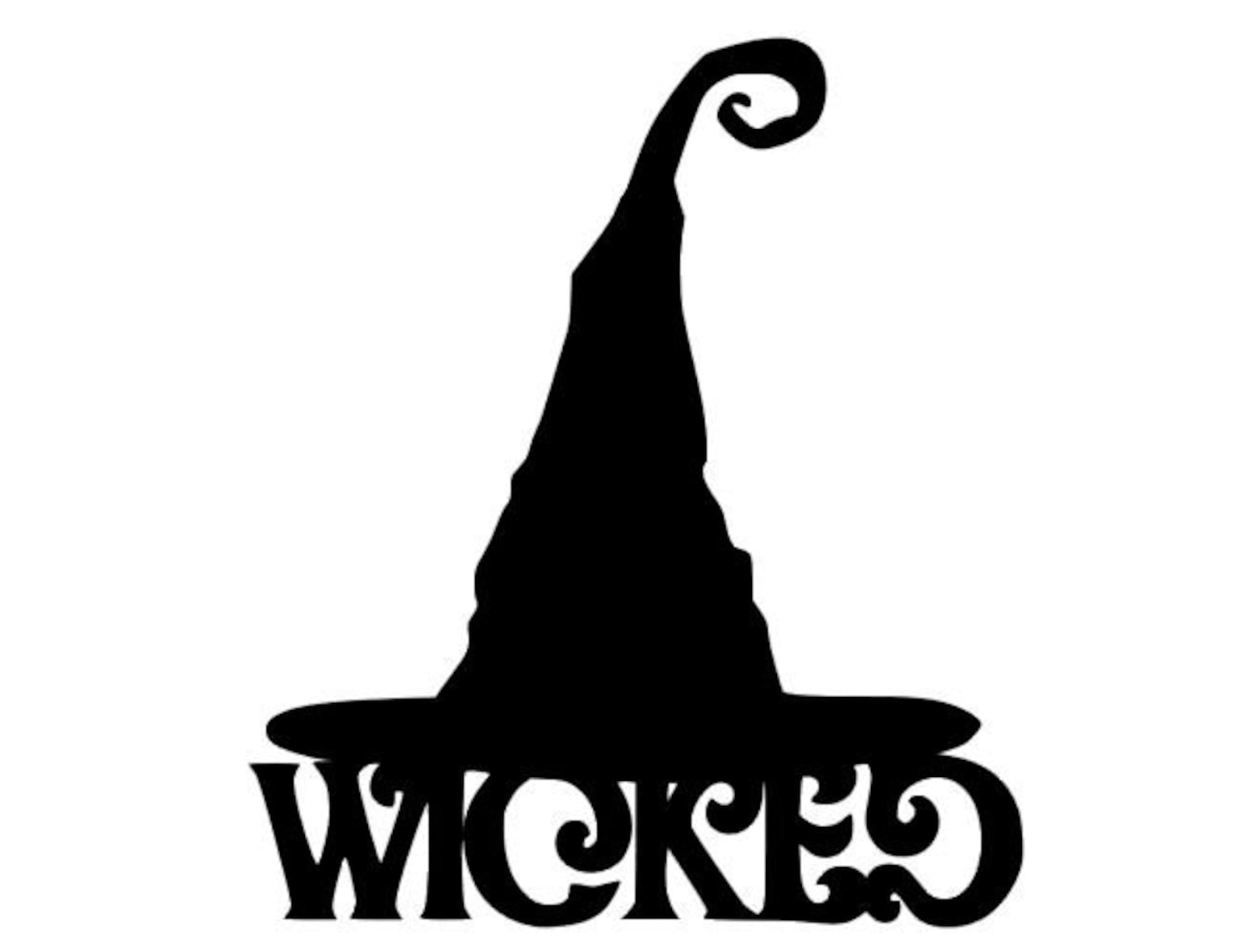 WICKED Witch Hat Vinyl Decal Witch Hat Wicked Sticker | Etsy