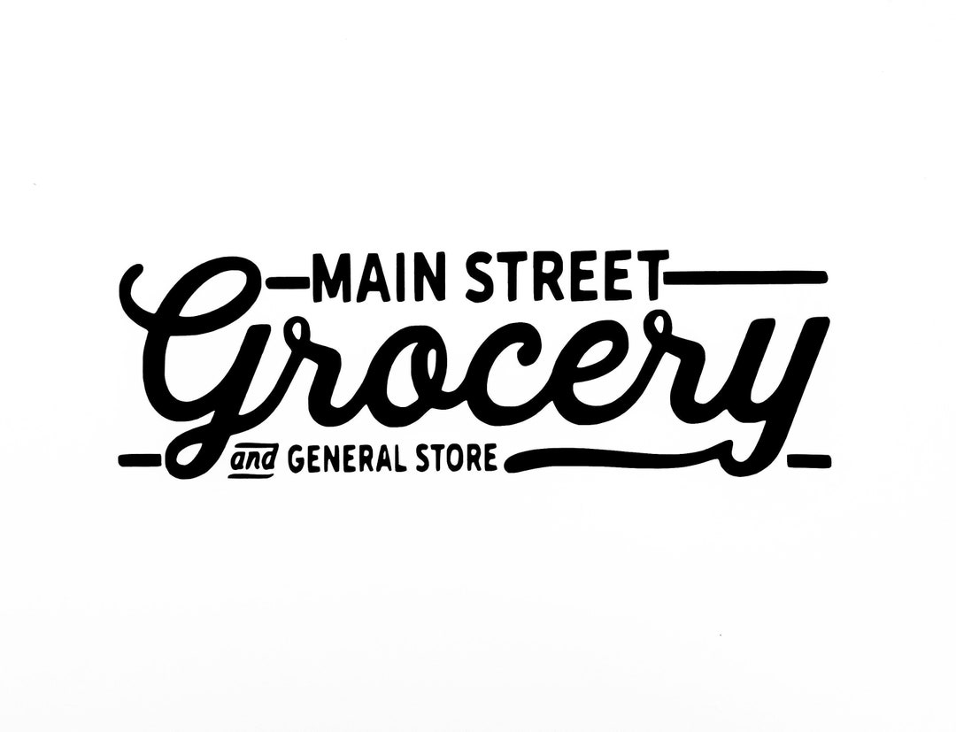 GROCERY Decal Farmhouse Decal Main Street Grocery - Etsy