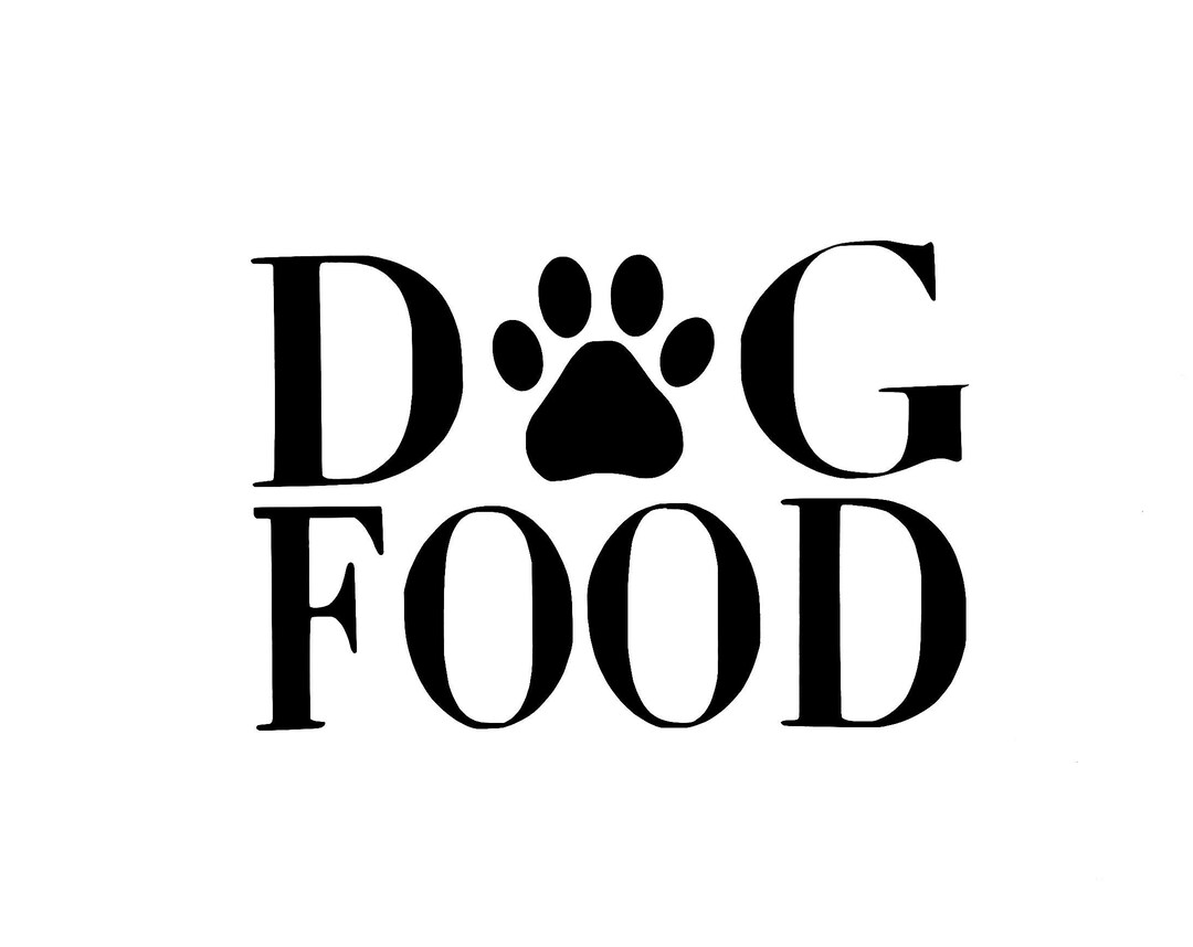 DOG FOOD Vinyl Decal Dog Bowl Label Pet Food Container - Etsy