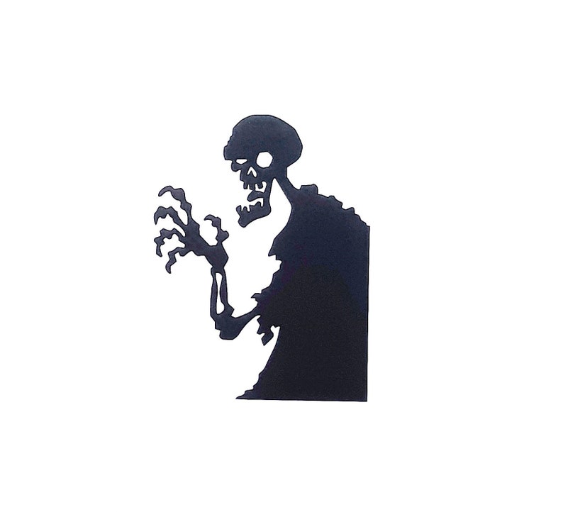 SKELETON ZOMBIE Vinyl Decal Halloween Decal Decor Zombie - Etsy