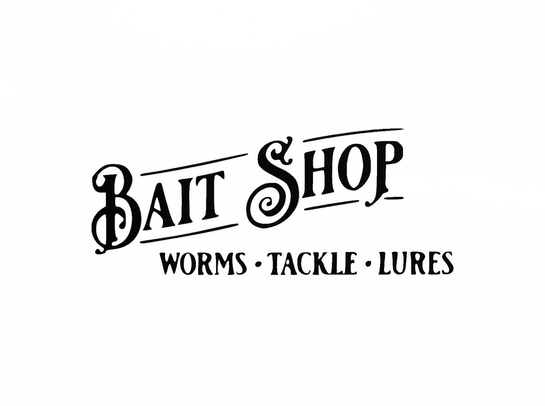 BAIT SHOP Vinyl Decal Woodland Outdoors Decal Fishing - Etsy