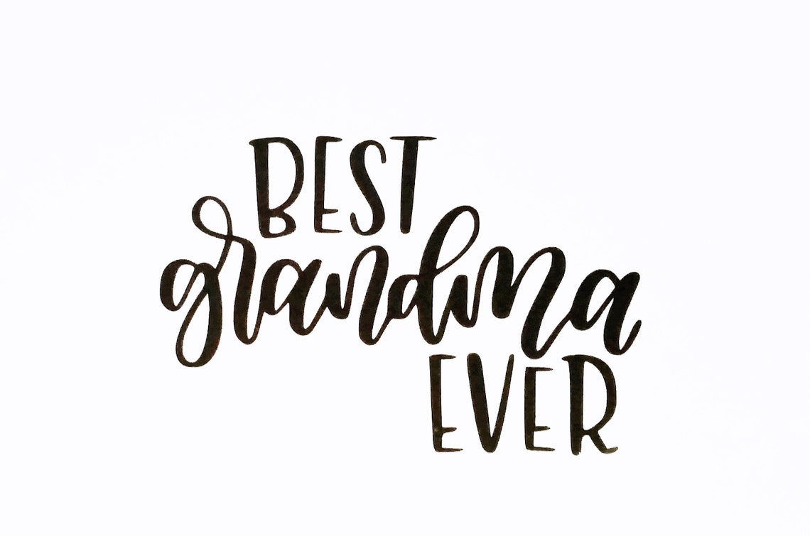 BEST GRANDMA EVER Vinyl Decal Grandma Decal Sticker Family | Etsy